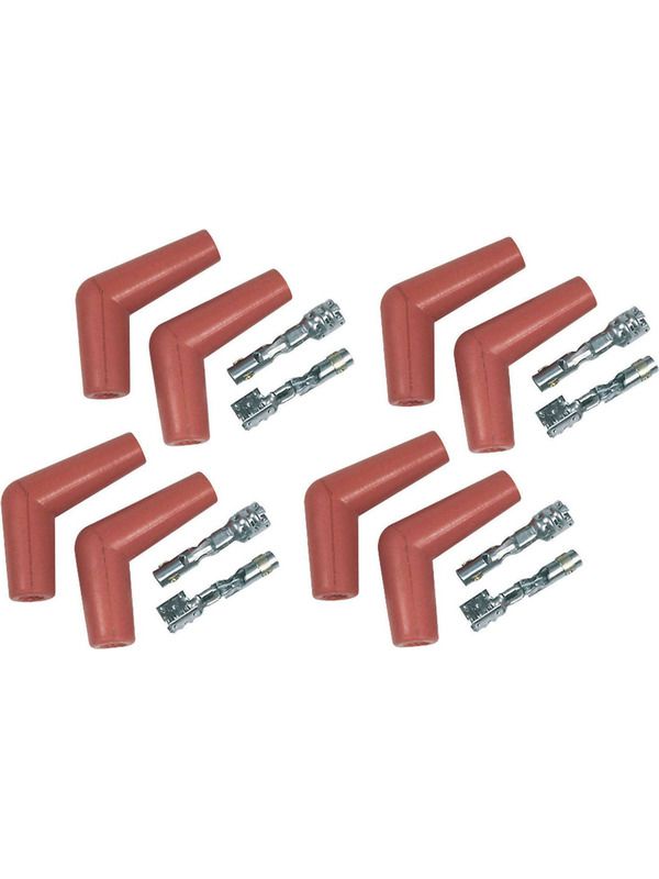 MSD SPARK PLUG BOOT & TERMINAL KIT 115° HIGH TEMP ORANGE SET OF 8 ...